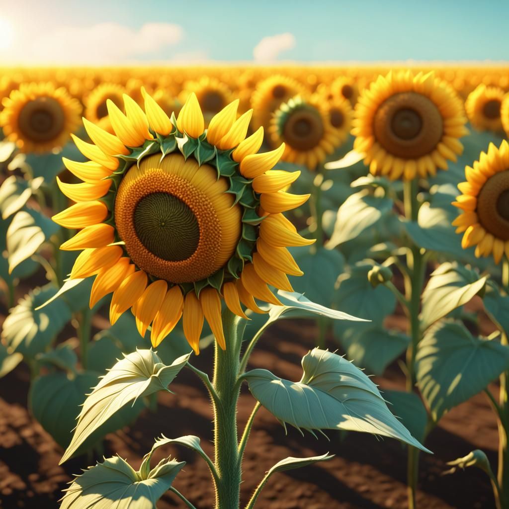 Sunflowers - AI Generated Artwork - NightCafe Creator