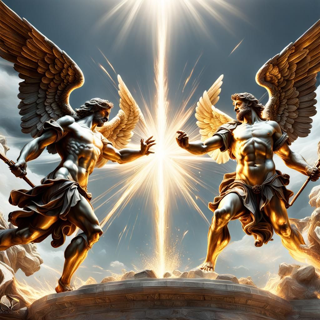 biblically accurate angels heavenly battle - AI Generated Artwork ...
