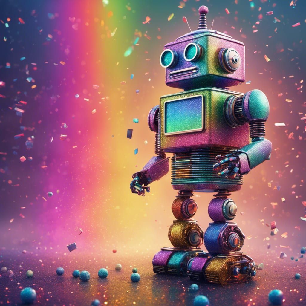Rainbow Robots - AI Generated Artwork - NightCafe Creator