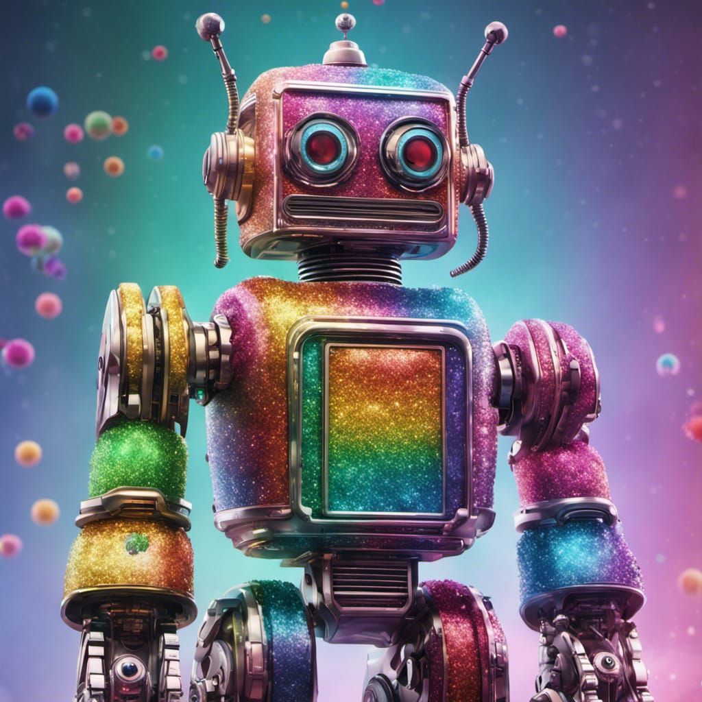 Rainbow Robots - AI Generated Artwork - NightCafe Creator