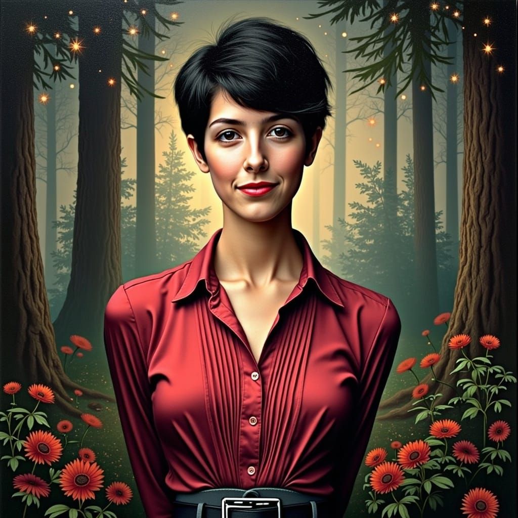 Vicky Posing in the Forest, Magic in the Air