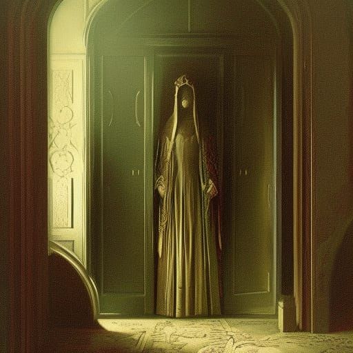 Scary,Creepy, Goblin, bedroom closet door open,Versailles french ...