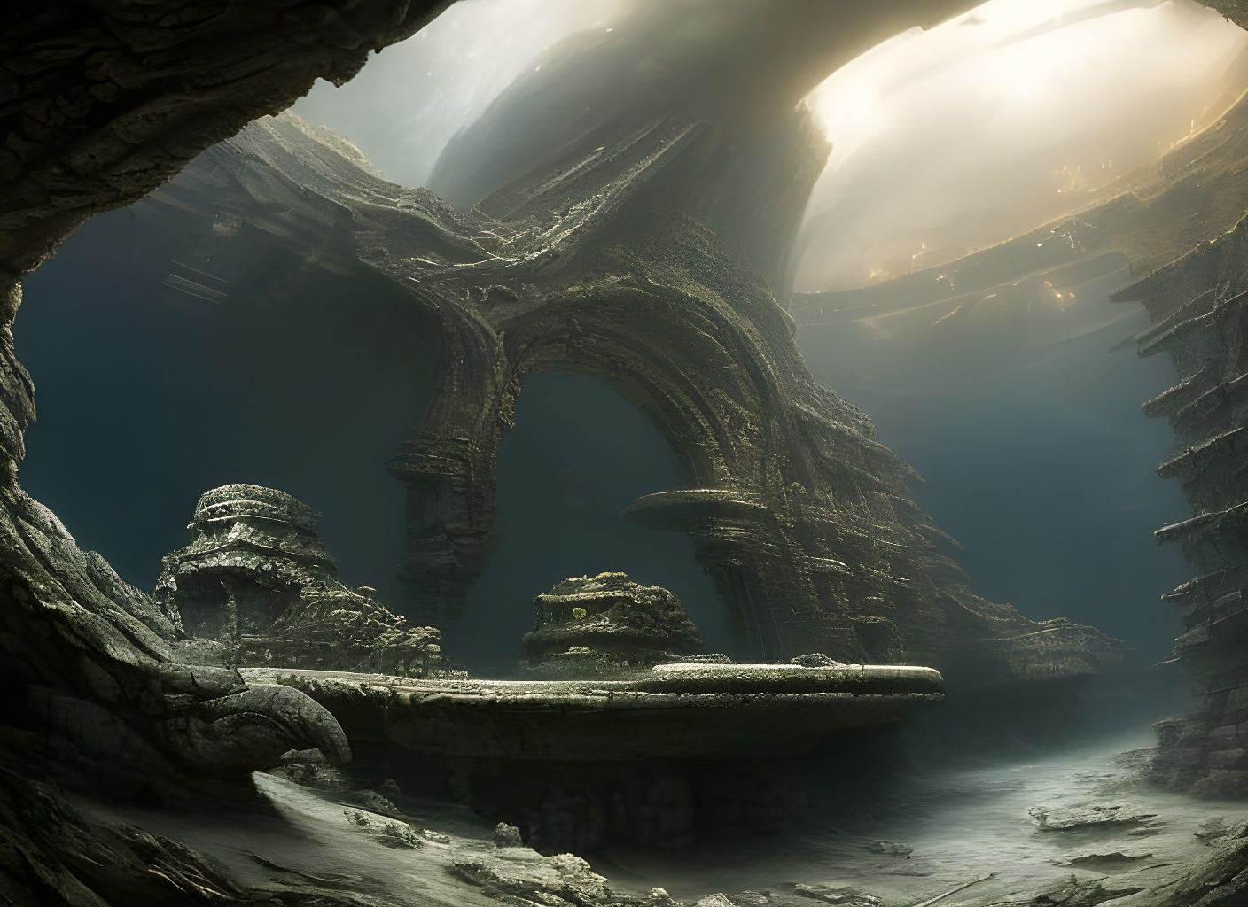 Lost Alien Civilization: Ruins - AI Generated Artwork - NightCafe Creator