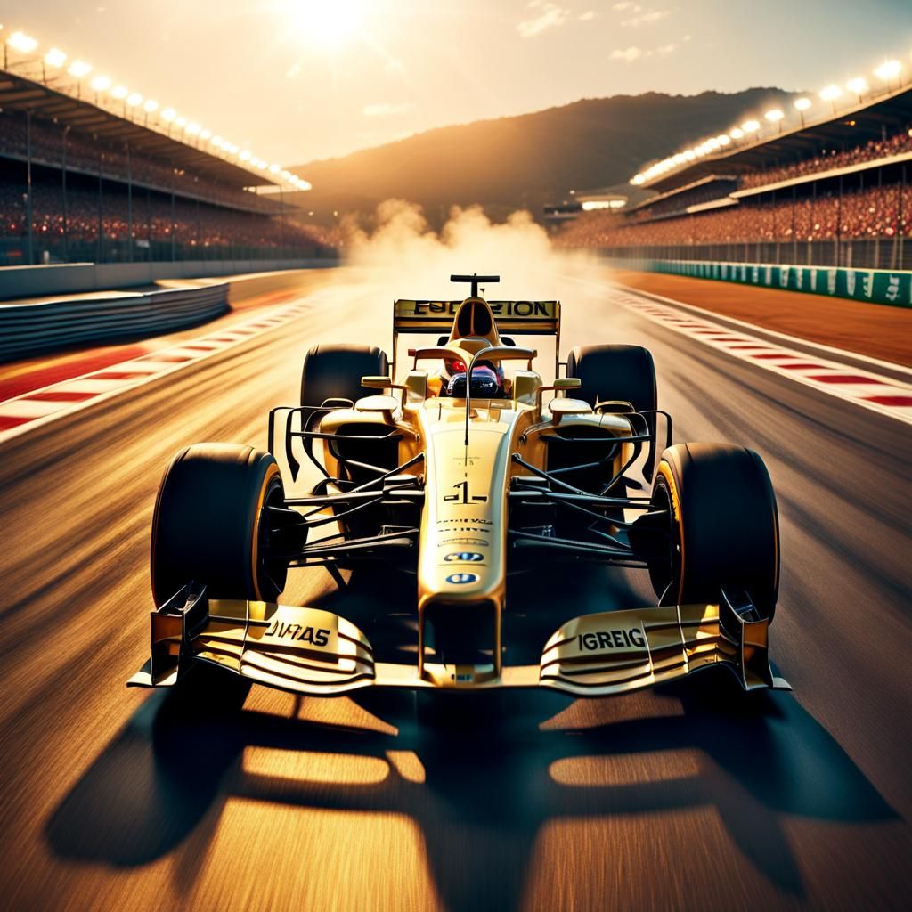 Golden Formula 1 - AI Generated Artwork - NightCafe Creator