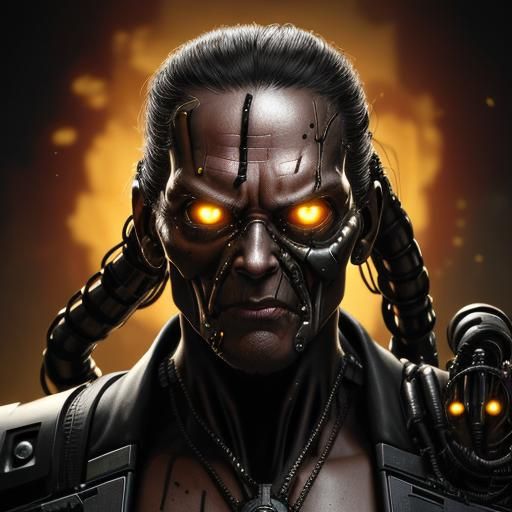 Terminator, Borg, Predator. Man vs Machine. cyberpunk, steampunk, 8k ...
