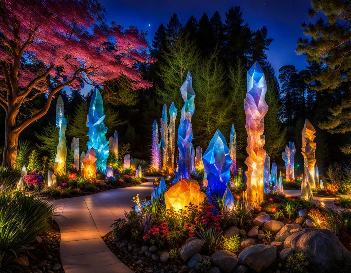 Crystal garden - AI Generated Artwork - NightCafe Creator
