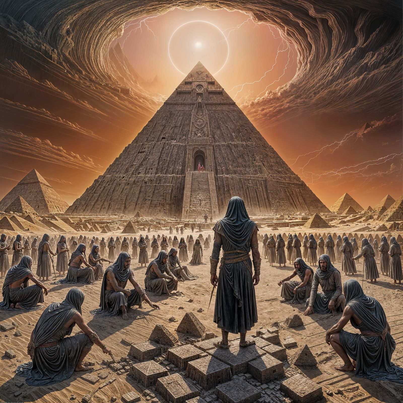 Construction process of the pyramids