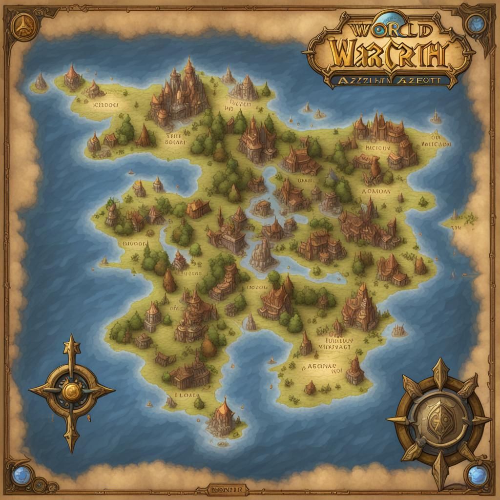 map of azeroth - AI Generated Artwork - NightCafe Creator