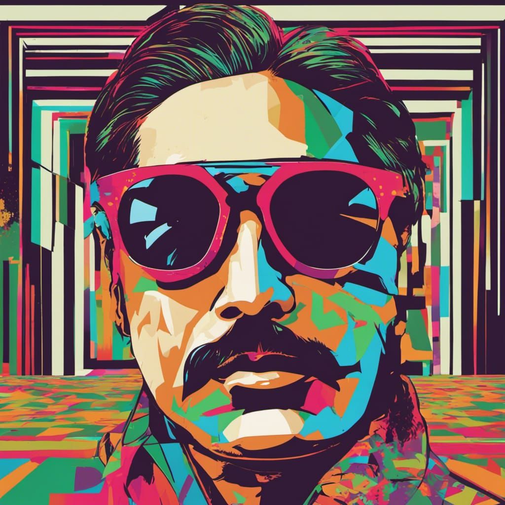 Bangladeshi Actor Humayun Faridi with sunglasses - AI Generated Artwork ...