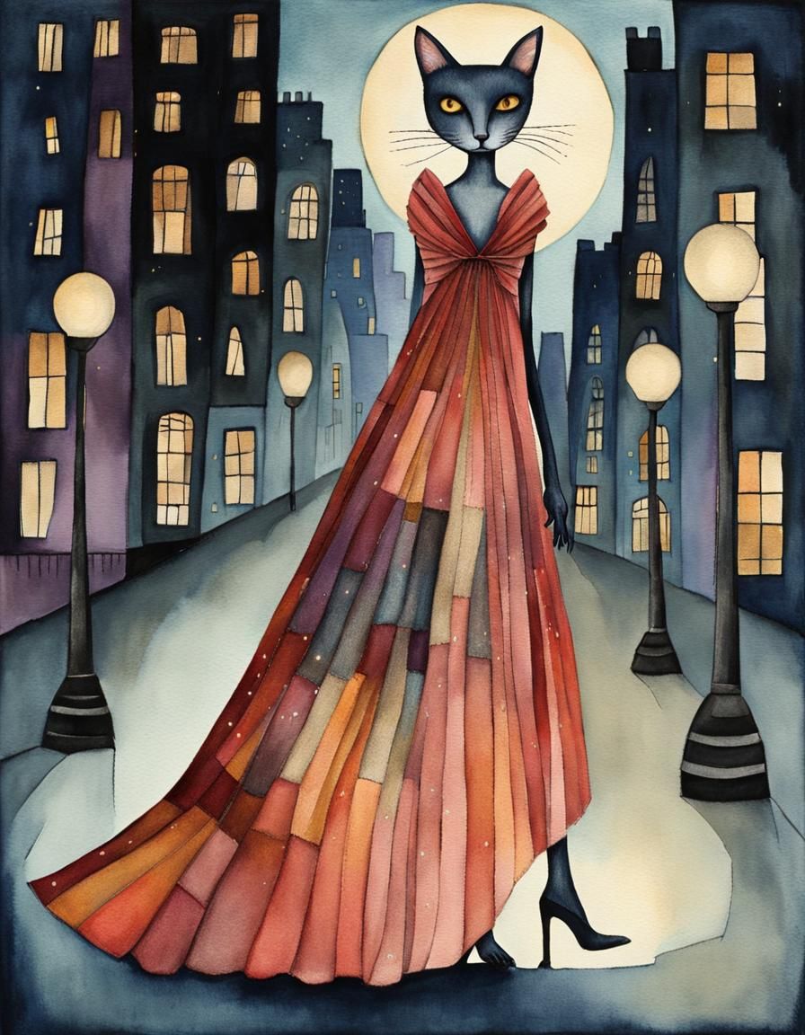 Night cat. 😽 - AI Generated Artwork - NightCafe Creator