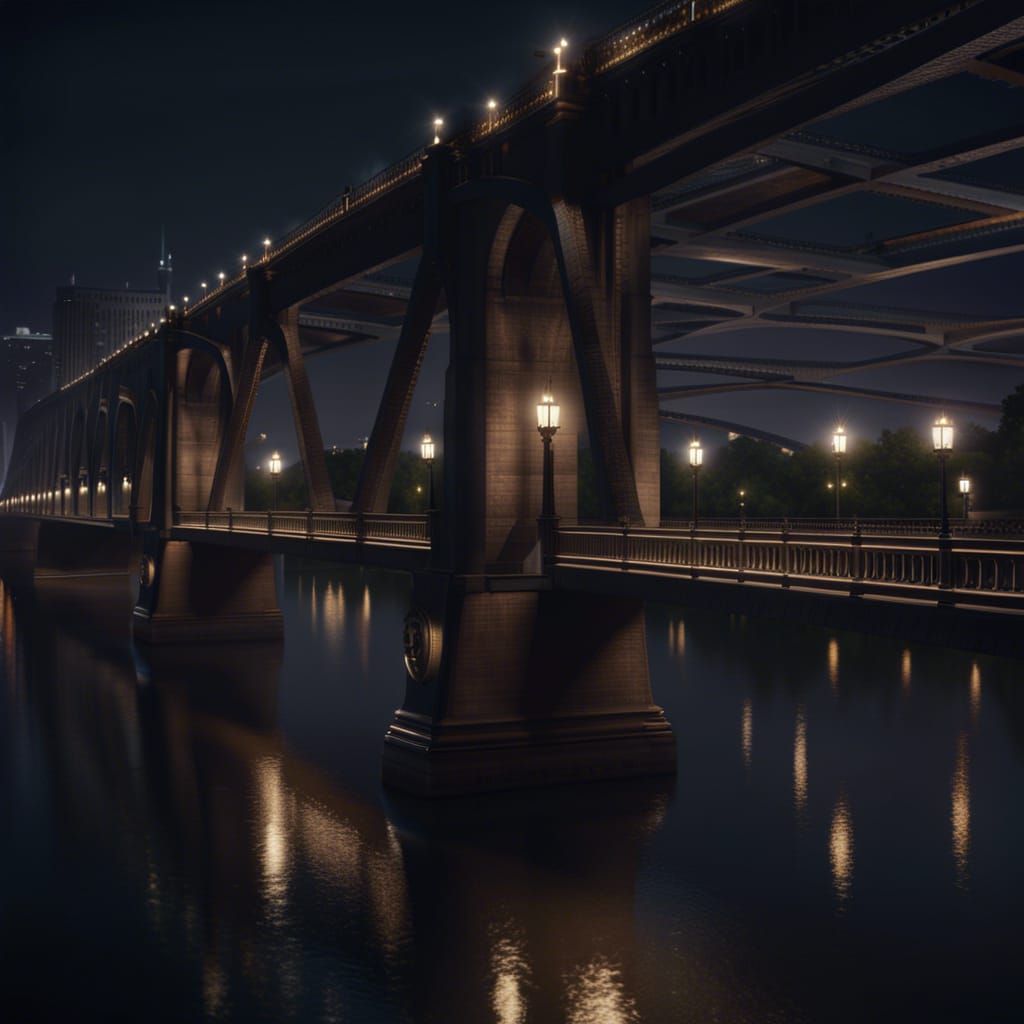 Bridge to the City - AI Generated Artwork - NightCafe Creator
