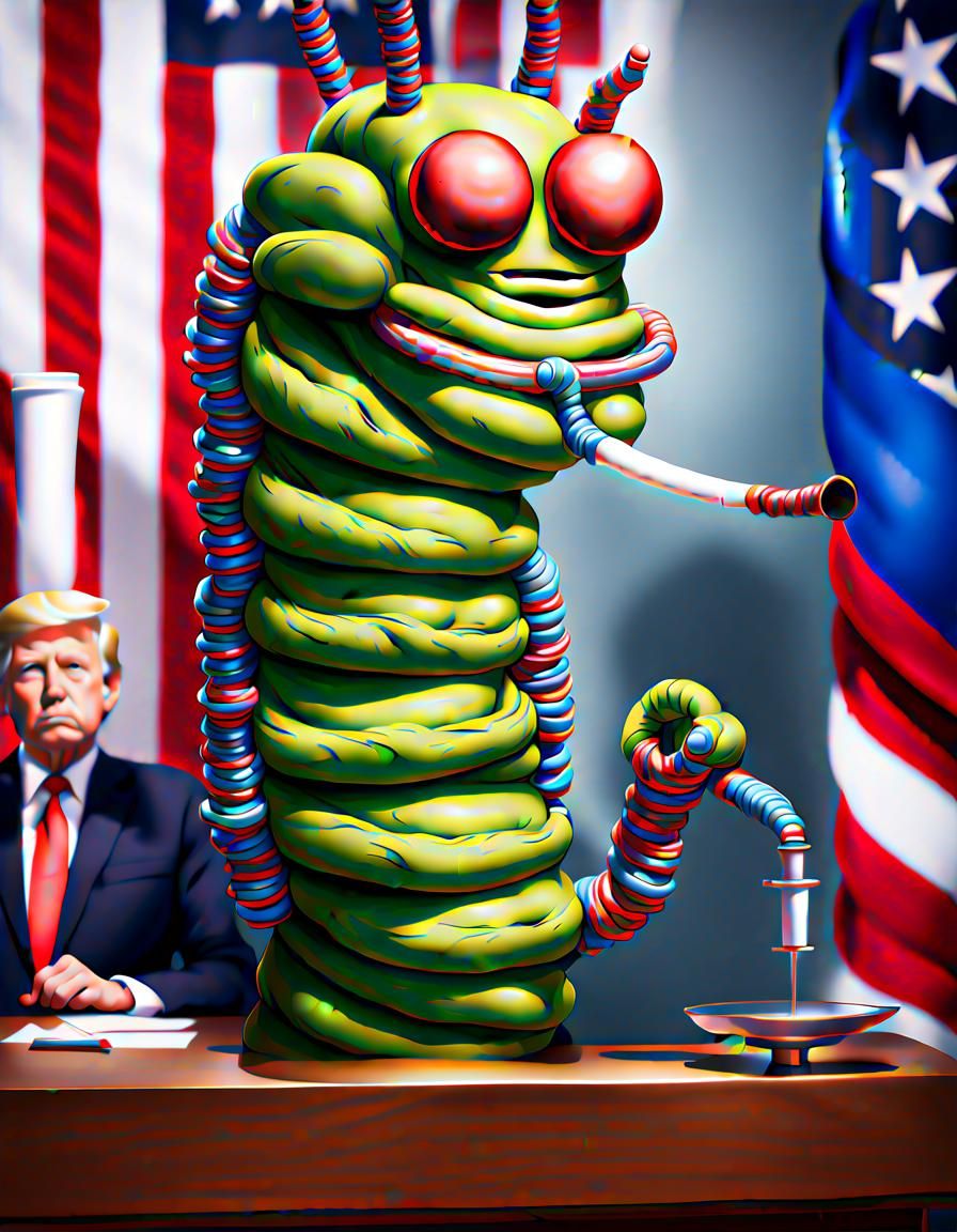 Alien hookah smoking caterpillar for president - AI Generated Artwork ...