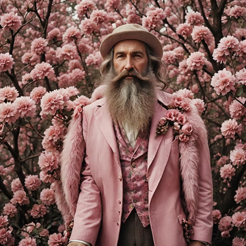 Masculine mature man wearing pink - AI Generated Artwork - NightCafe ...