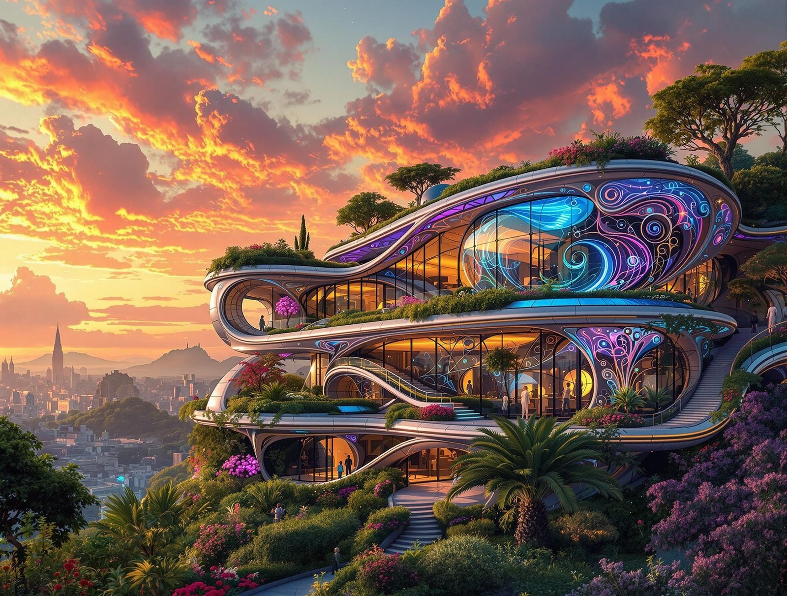 Solarpunk leftovers - Solarpunk Dreamscape with Whimsical,