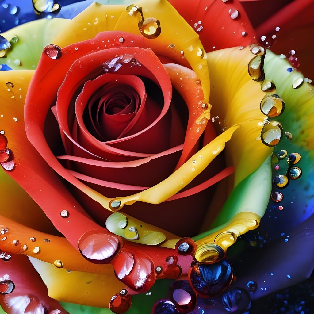 Dew on a Rose - AI Generated Artwork - NightCafe Creator