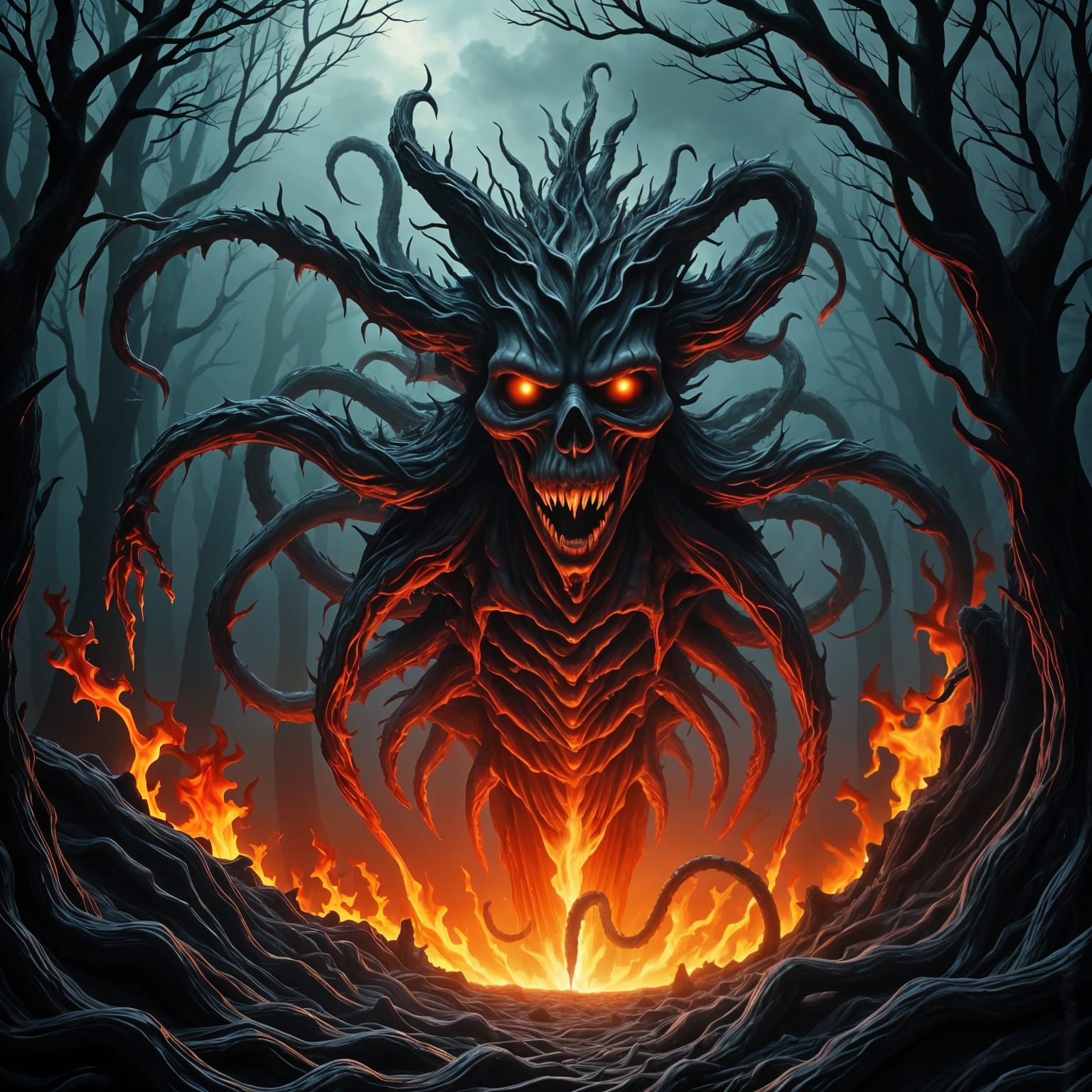 Monstrous Landscape - Surreal Post-Apocalyptic Horror Landsc...