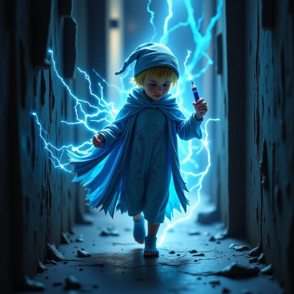 Spectral Ghost Boy in Hyper Photo Realism Style - AI Art