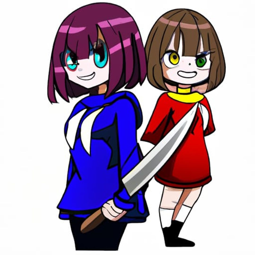 Undertale Frisk, Undertale Chara, 2 girl, Frisk on front, Chara on back ...