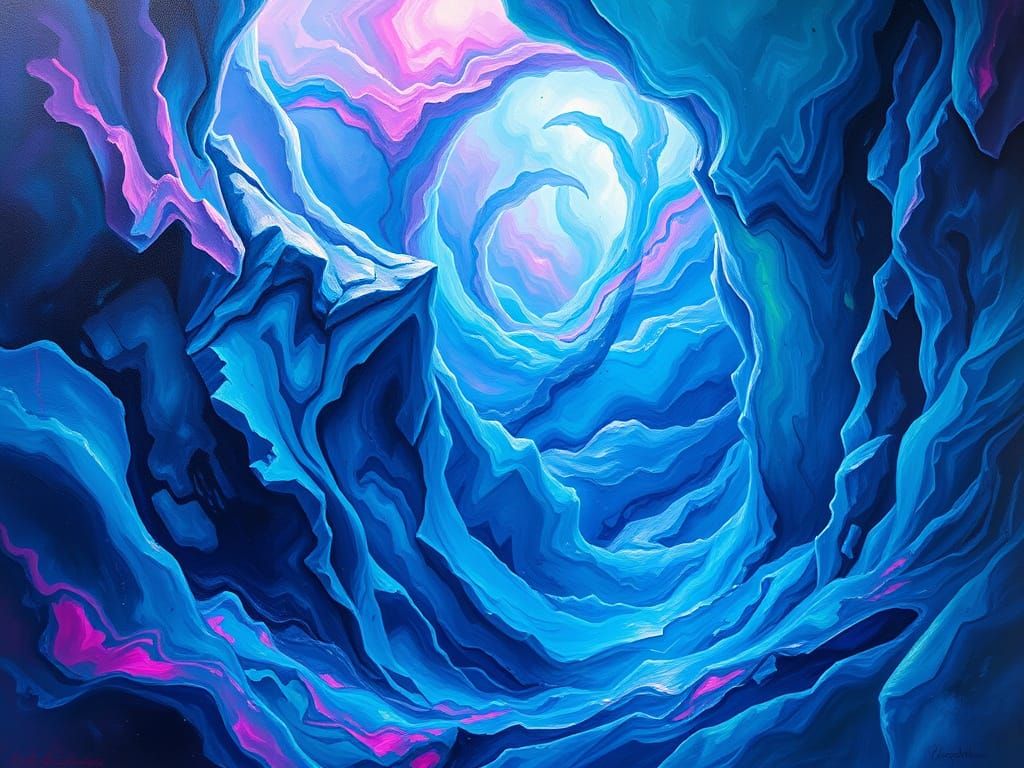 Abyss WLOP deep color cool colors tetradic colors color gradient green ...