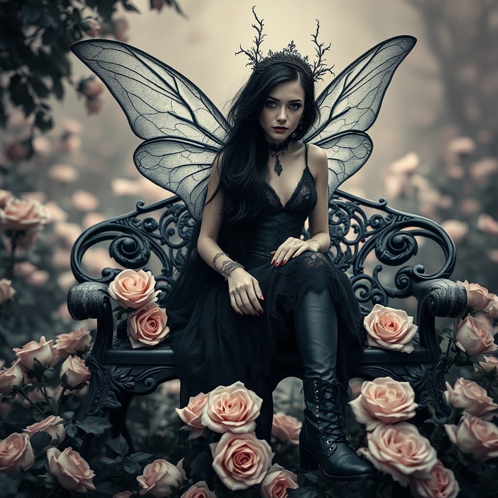 hyper-realistic digital artwork pop surreal style of a gothic dark ...
