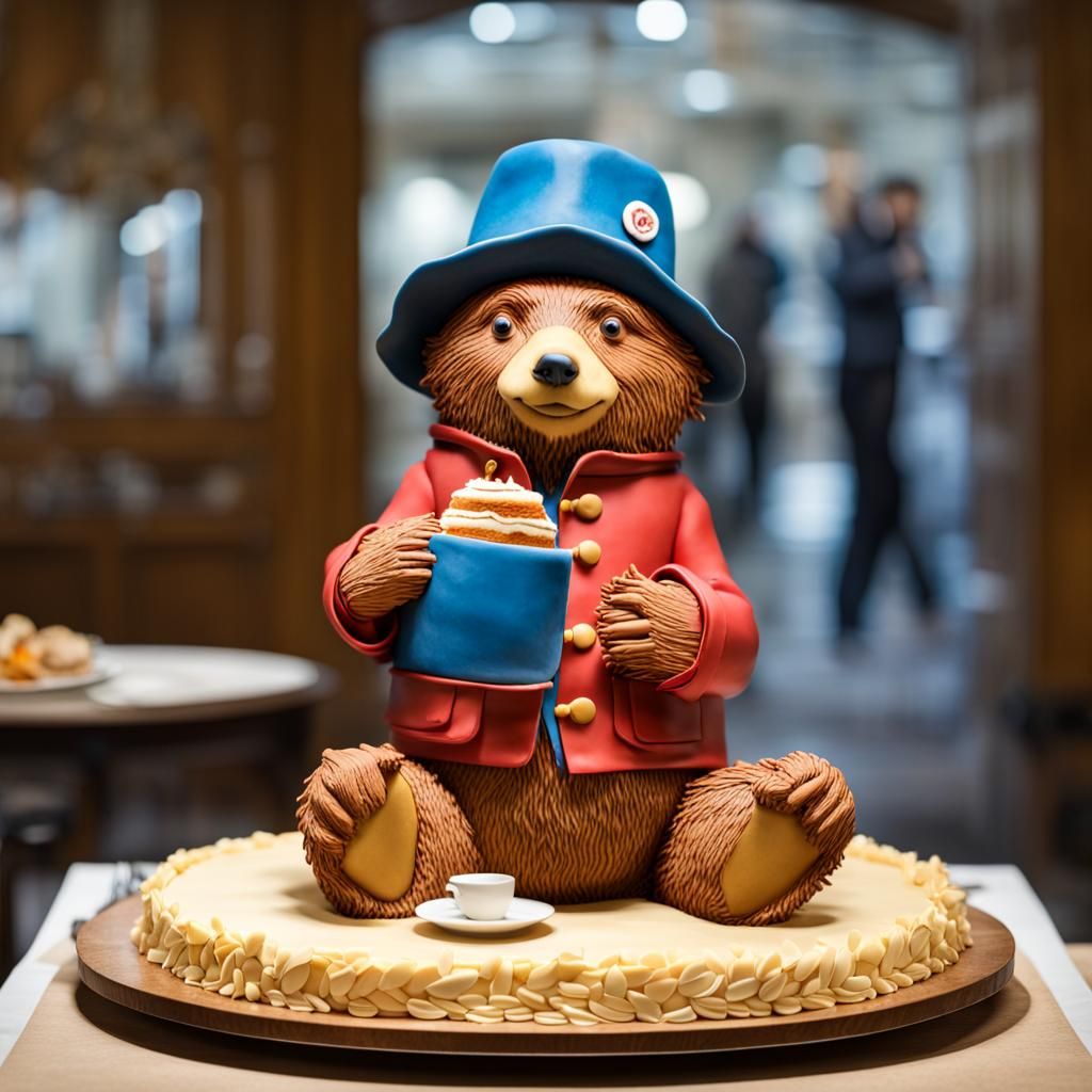 Cake Sculpture of Paddington Bear - AI Generated Artwork - NightCafe ...