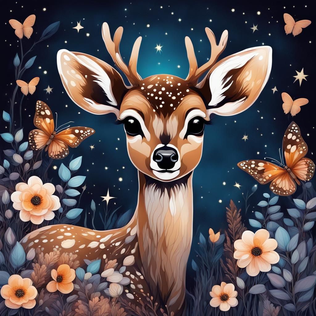 Night fawn - AI Generated Artwork - NightCafe Creator