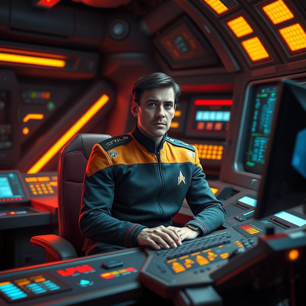Fantastical Starfleet Communications Officer in Vi... - AI Art