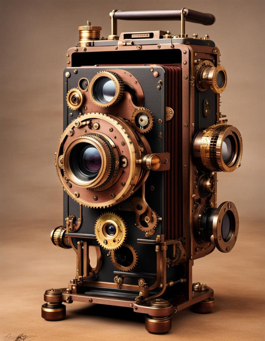 steampunk camera - AI Generated Artwork - NightCafe Creator