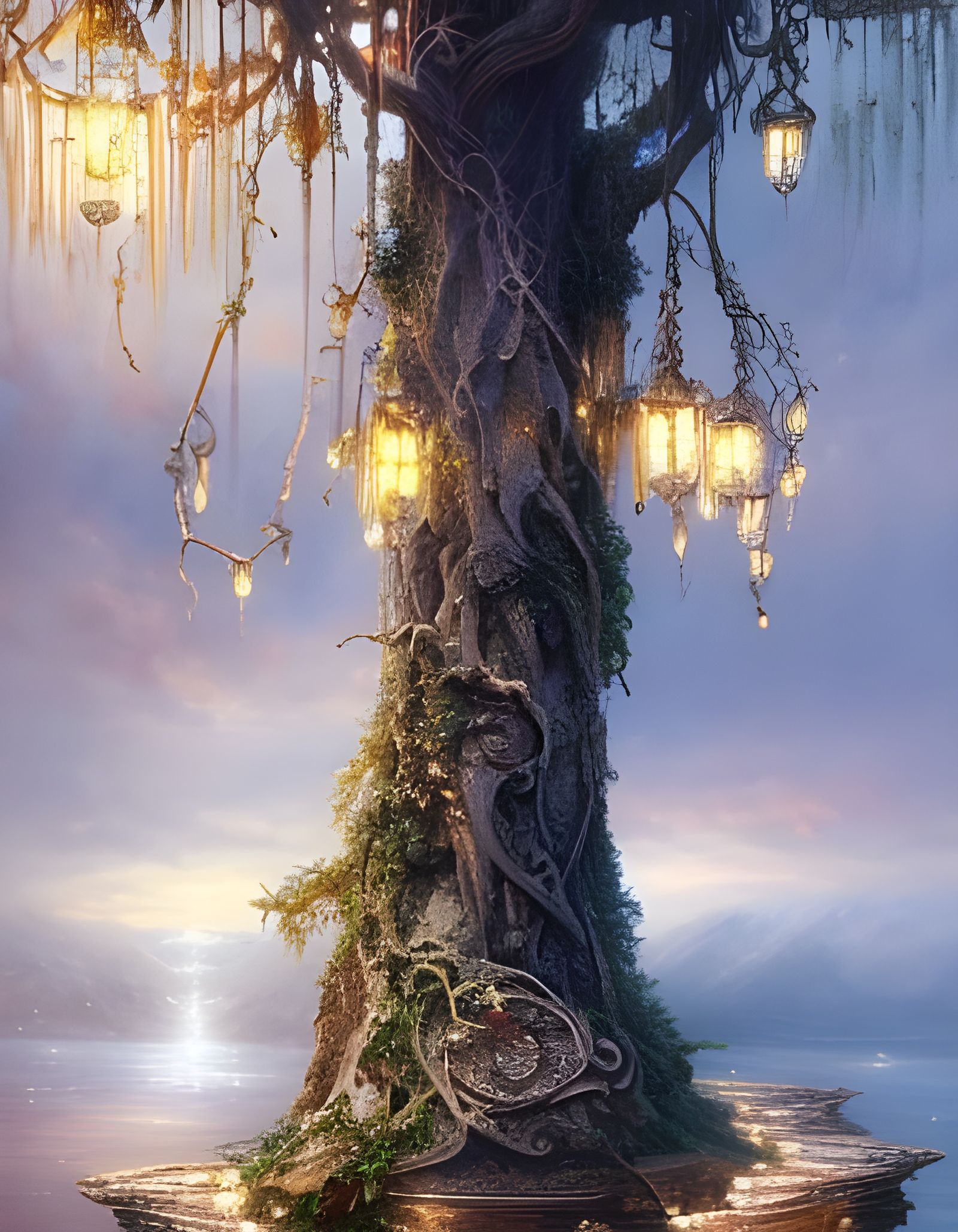 Otherworldly Trees 4 - AI Generated Artwork - NightCafe Creator