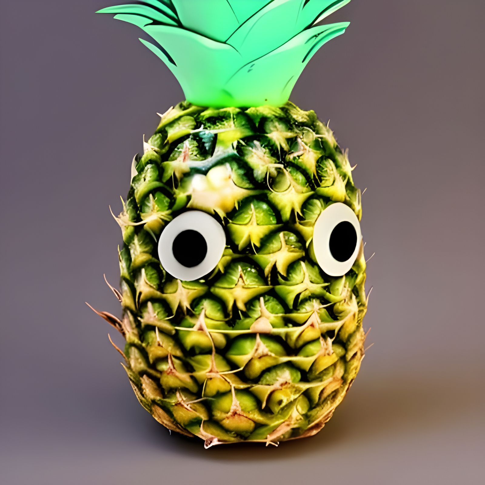 Pineapple with Googly Eyes - AI Generated Artwork - NightCafe Creator