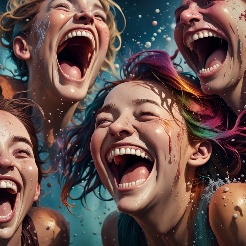 Laughing Faces - AI Generated Artwork - NightCafe Creator