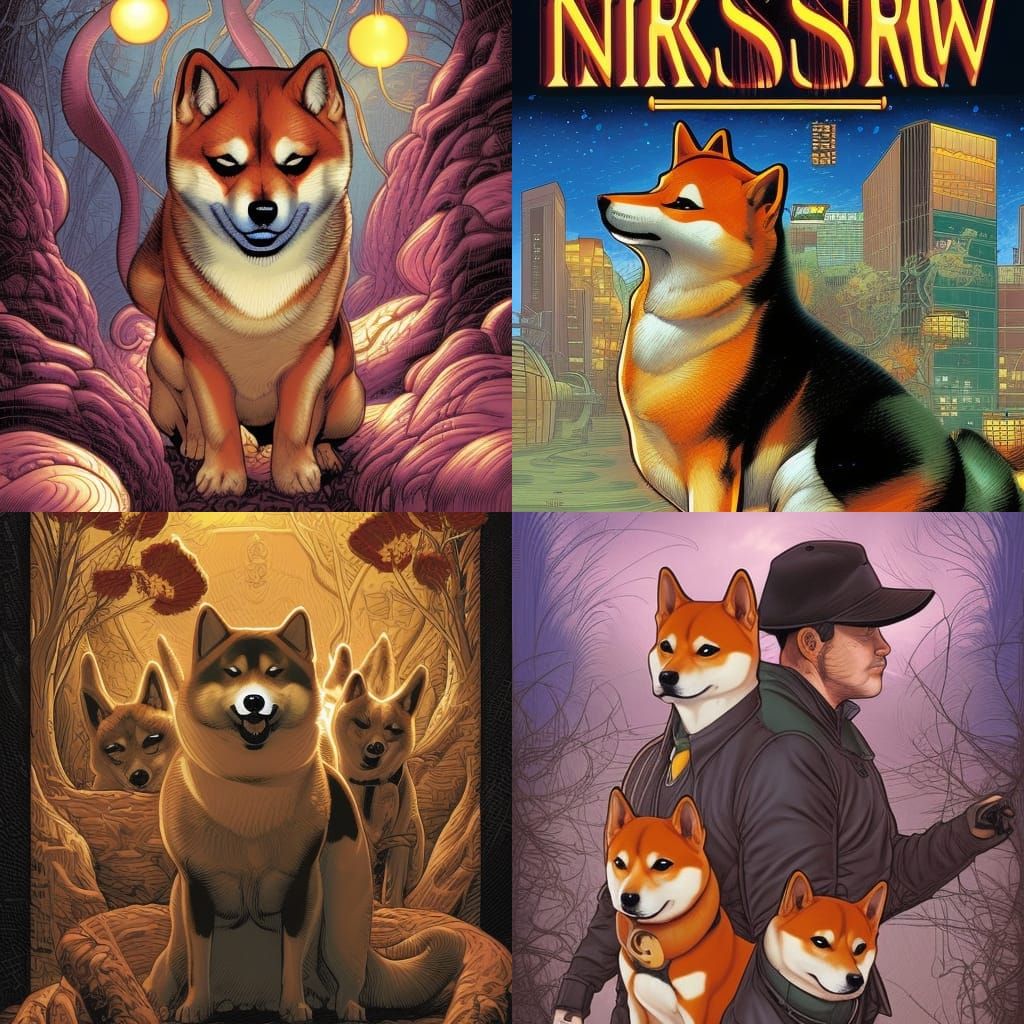 Shiba Inu making money - AI Generated Artwork - NightCafe Creator