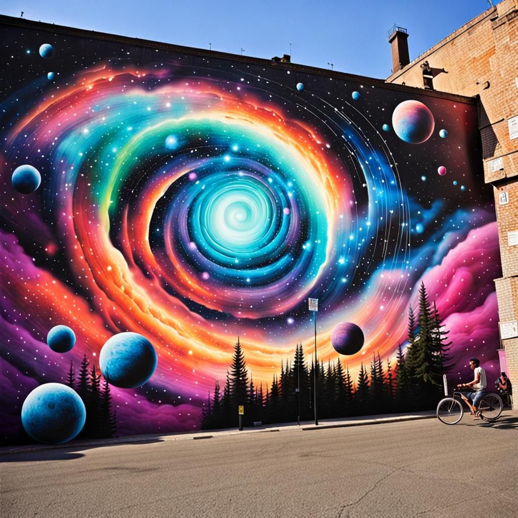 Galaxies on the Streets: The Cosmic Fusion of Urban Graffiti Art - AI ...