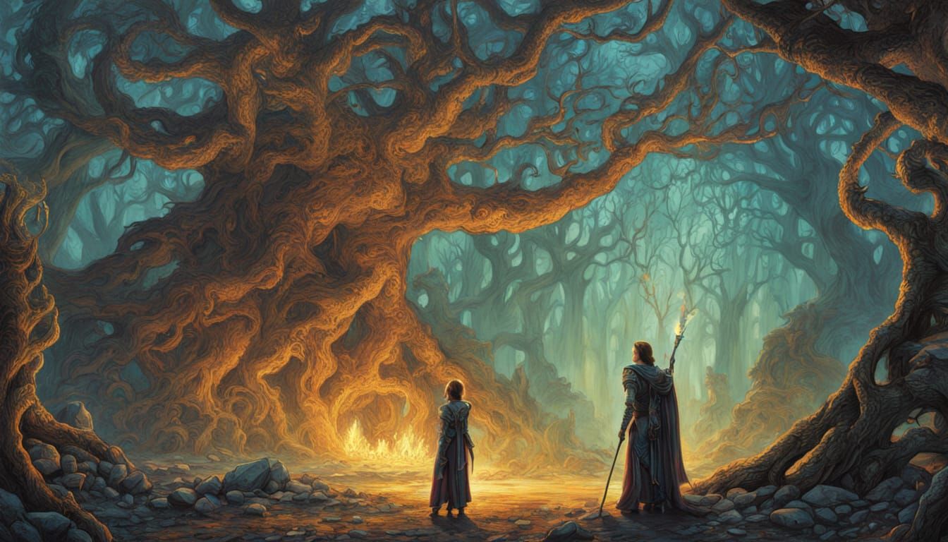 Mathematicians Engage in Epic Fantasy Magic Battle... - AI Art