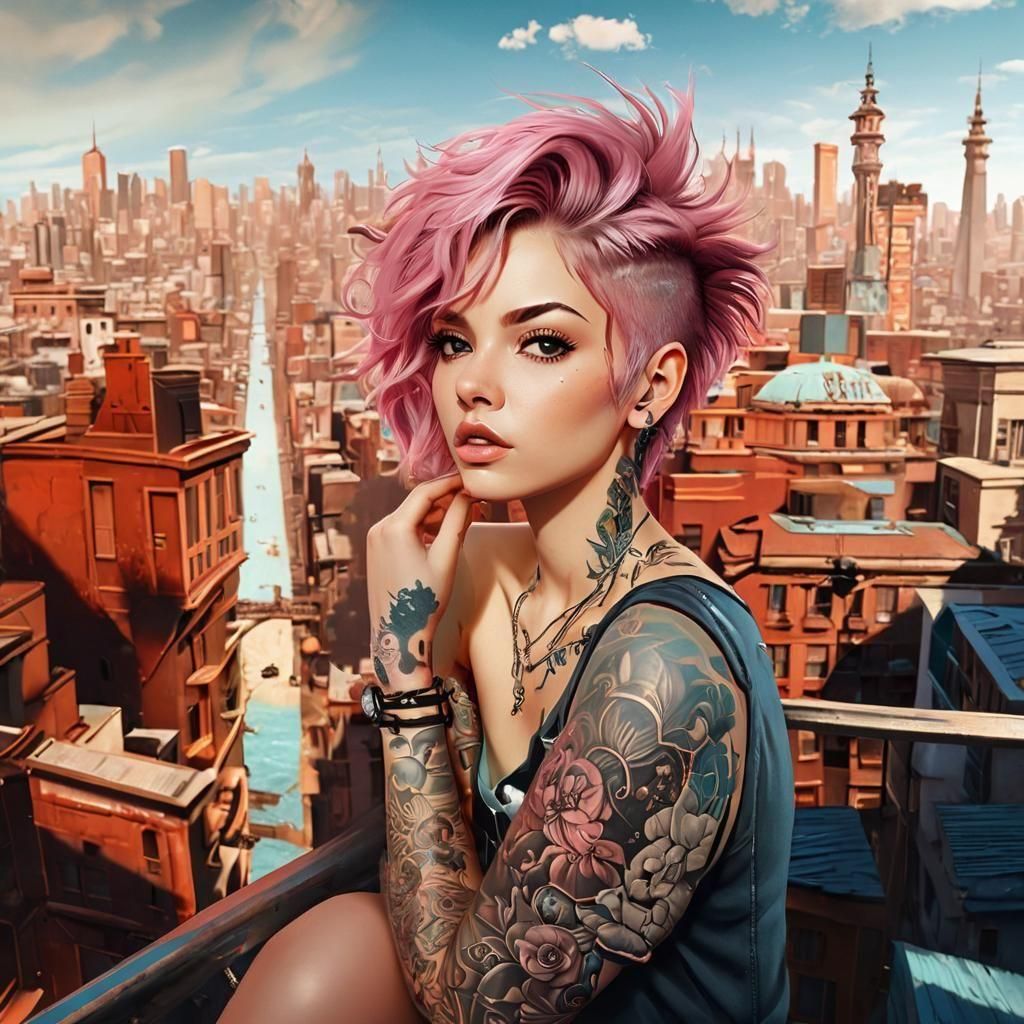 Rose Punk - AI Generated Artwork - NightCafe Creator