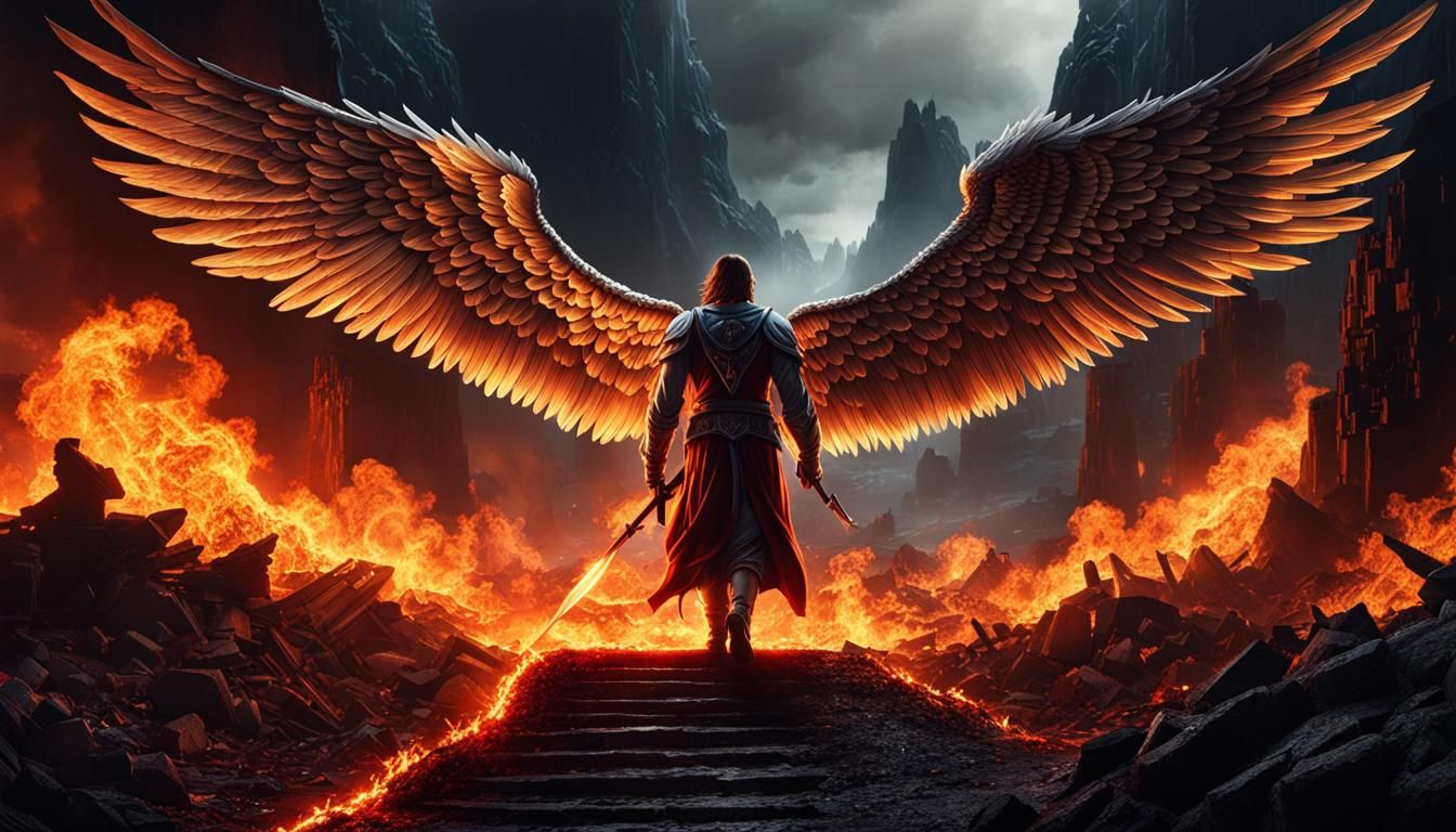 angel went to hell - AI Generated Artwork - NightCafe Creator