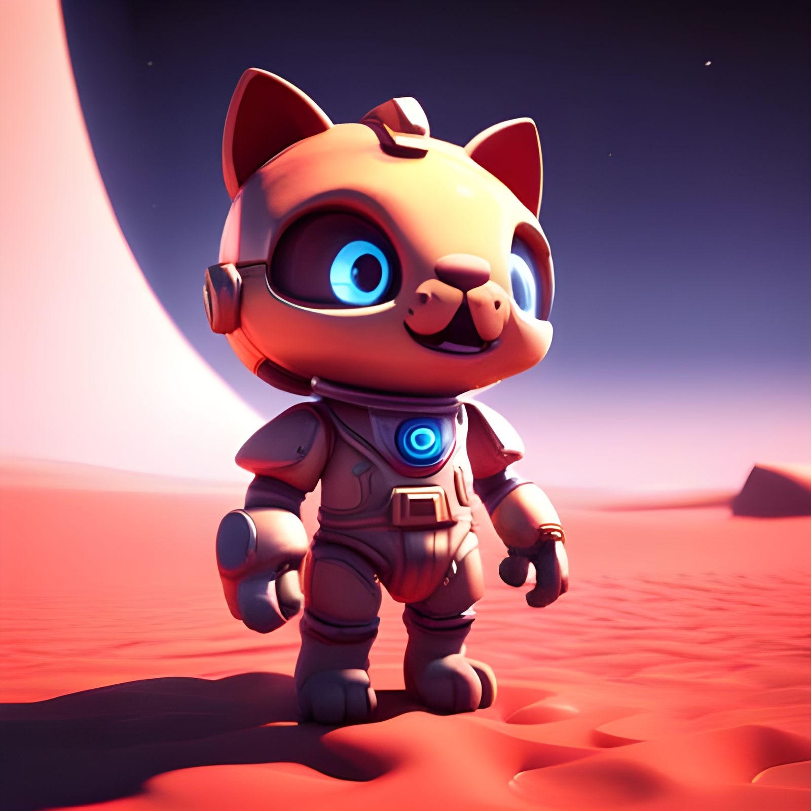 cute cat in mars - AI Generated Artwork - NightCafe Creator