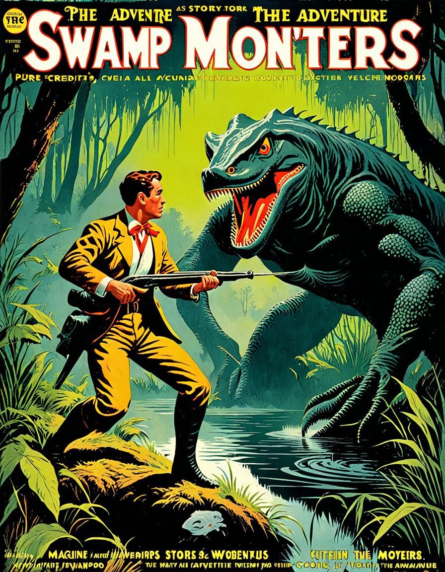 Pulp Swamp Cover #8 - AI Generated Artwork - NightCafe Creator