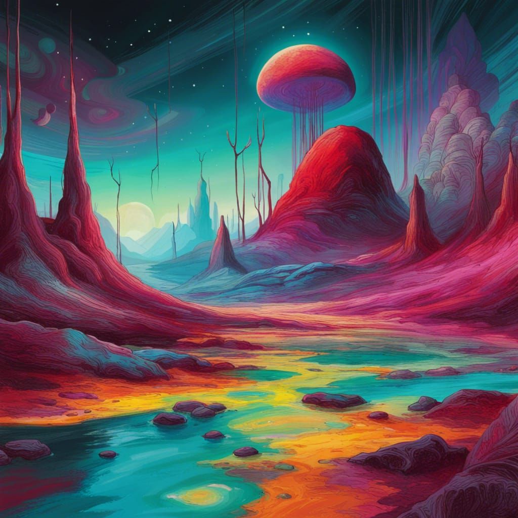 Alien World - AI Generated Artwork - NightCafe Creator