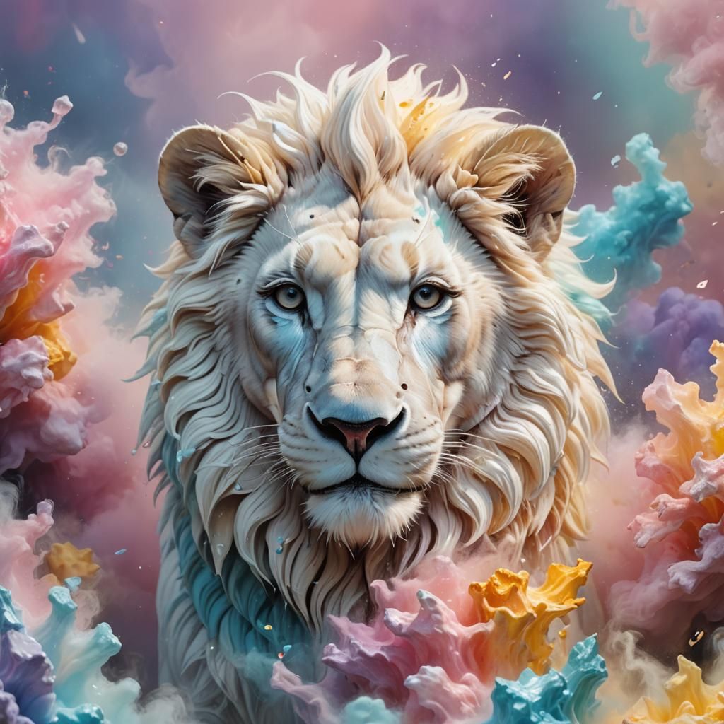 The Lovely Lion. - AI Generated Artwork - NightCafe Creator