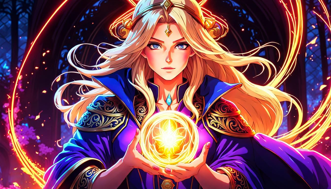 Powerful sorceress casting a spell. - AI Generated Artwork - NightCafe Creator