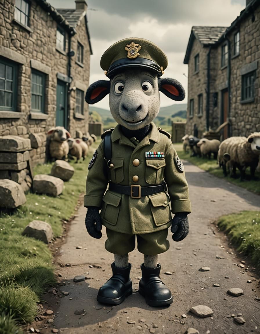 Very dinamic and expressive image of adorable and a bit crazy the Shaun ...