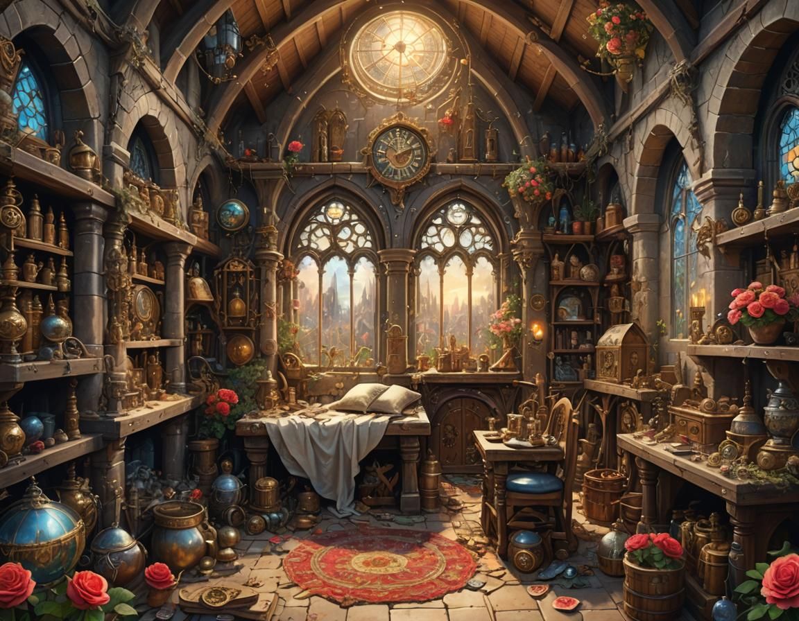 messy medieval lair - AI Generated Artwork - NightCafe Creator
