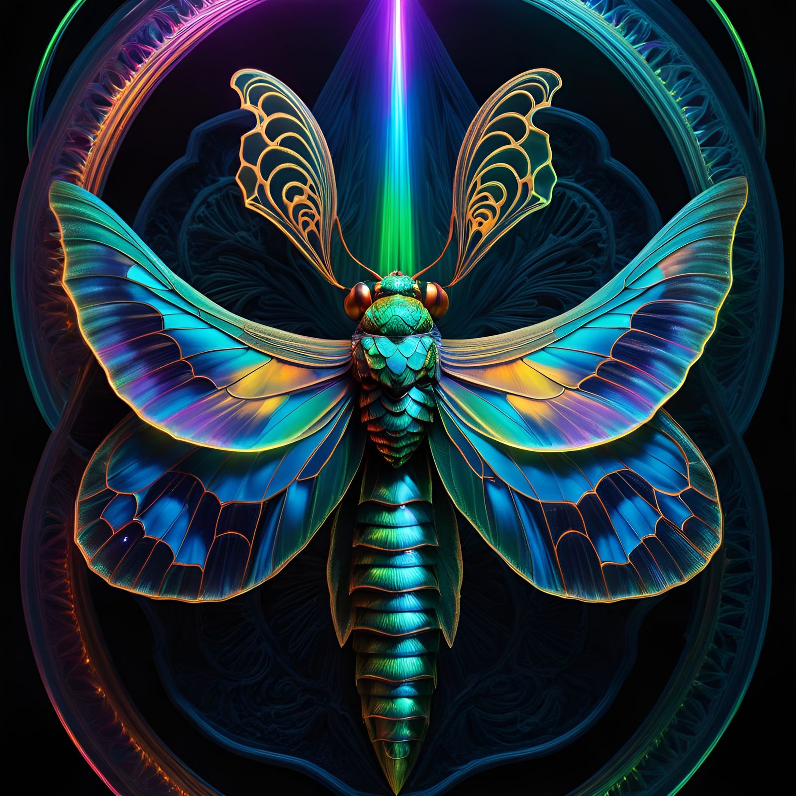 colorful moth - AI Generated Artwork - NightCafe Creator