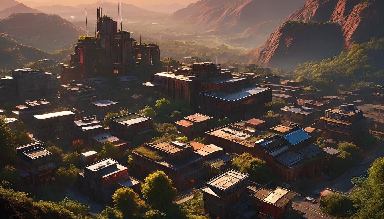 Post Techno-apocalypse Slum - AI Generated Artwork - NightCafe Creator