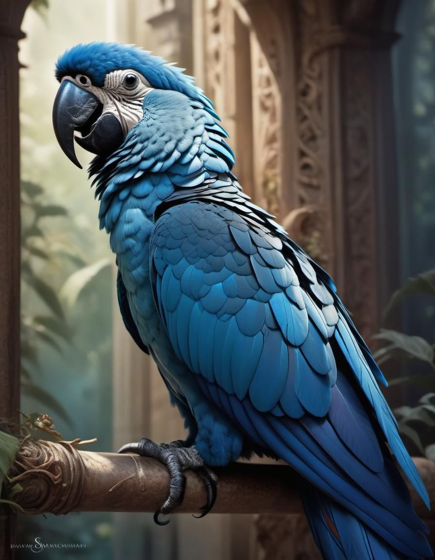 Spix's Macaw - AI Generated Artwork - NightCafe Creator