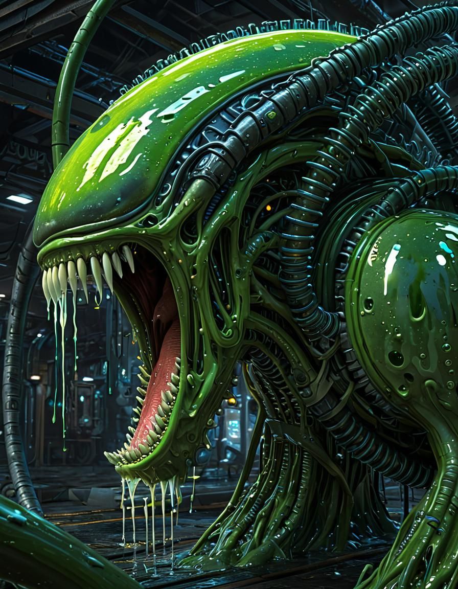Biopunk Xenomorph - AI Generated Artwork - NightCafe Creator