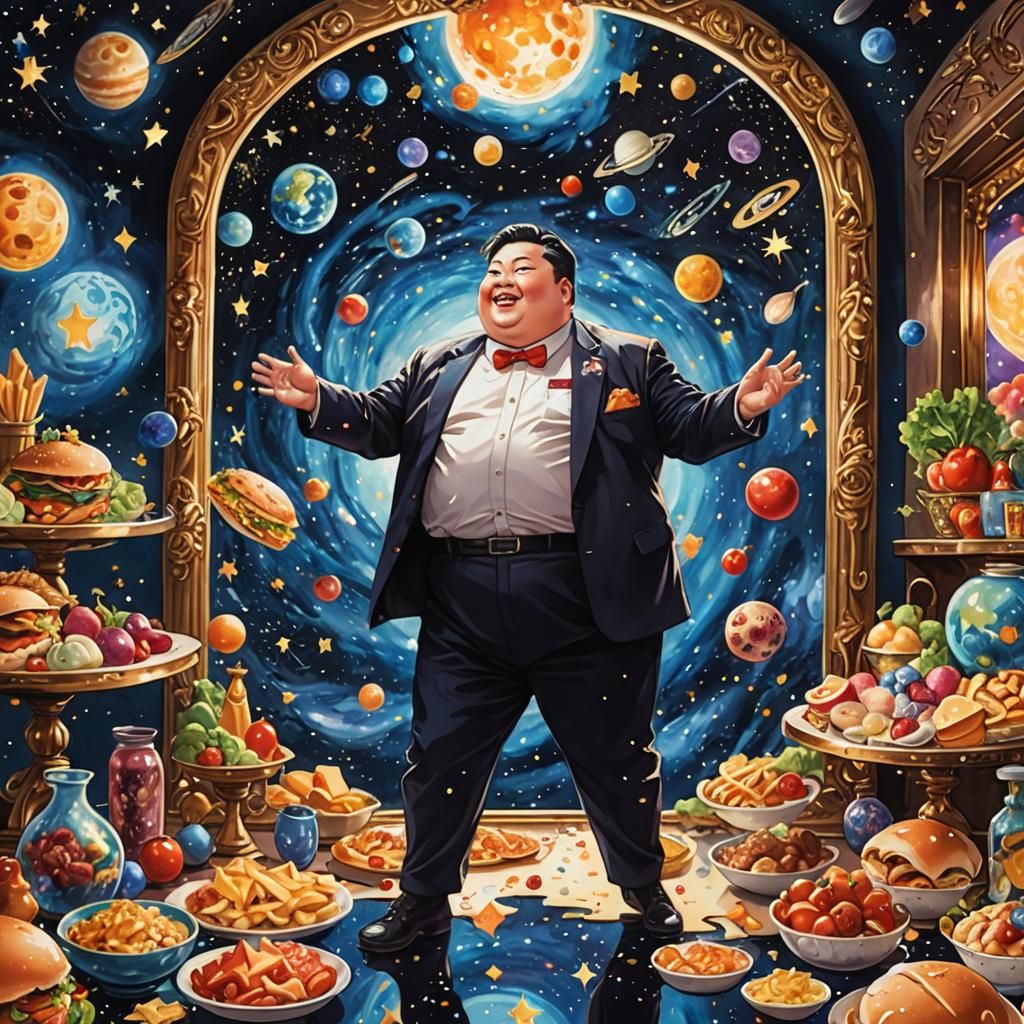 Do you want me fat man dancing in the mirror with food all over his ...