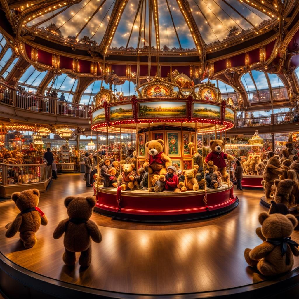 Magical teddy bear wonderland display - AI Generated Artwork ...