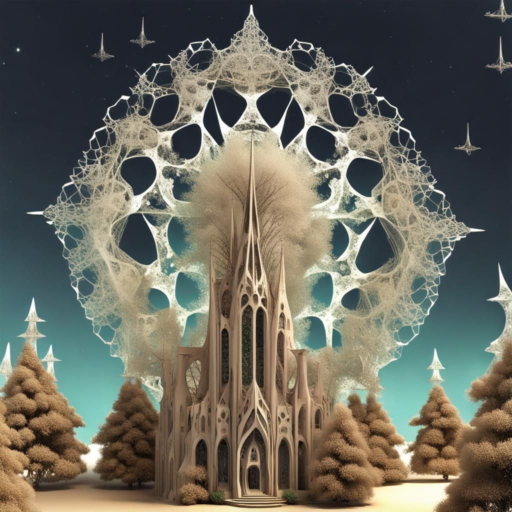 Giant Star Cathedral Architectural Model!!!! - AI Generated Artwork ...